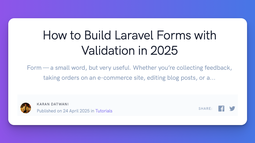 How to Build Laravel Forms with Validation in 2025 :: Backpack for Laravel