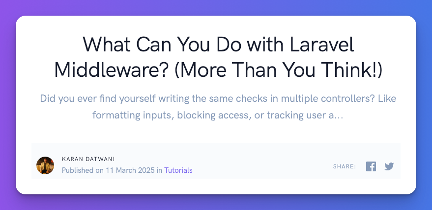 What Can You Do with Laravel Middleware? (More Than You Think!) :: Backpack for Laravel